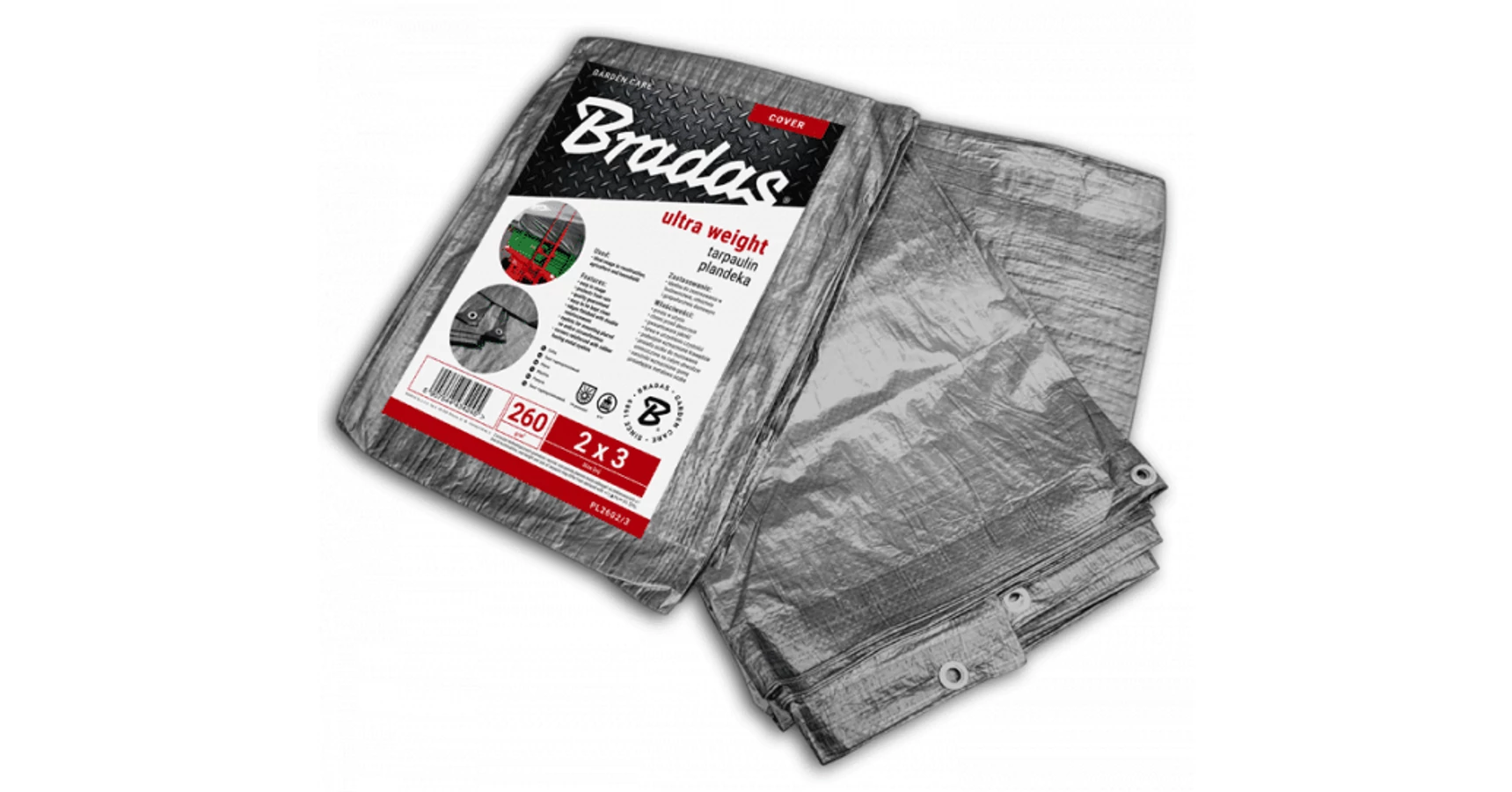 BRADAS ultra erős ponyva silver 260 gr 3x4 - Locsolótömlőbolt